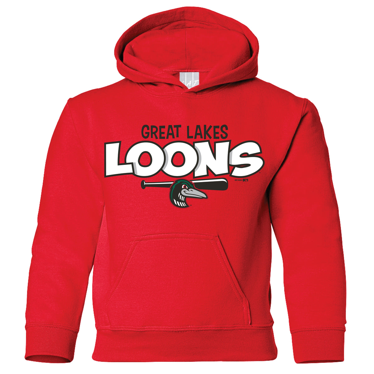 Great Lakes Loons Youth Hoodie Red Great Lakes Loons Official Store