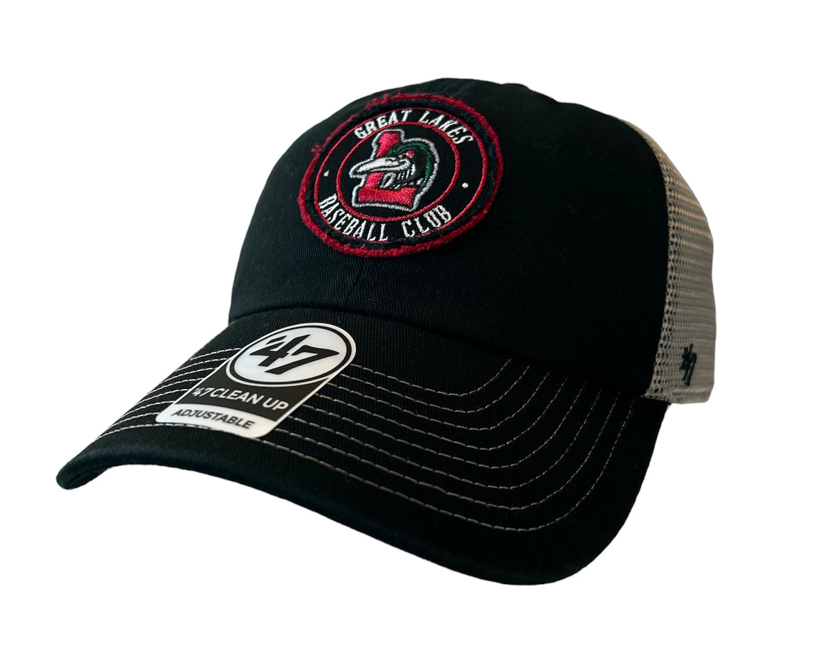 Great Lakes Loons '47 Black Garland Mesh Cleanup Cap – Great Lakes ...