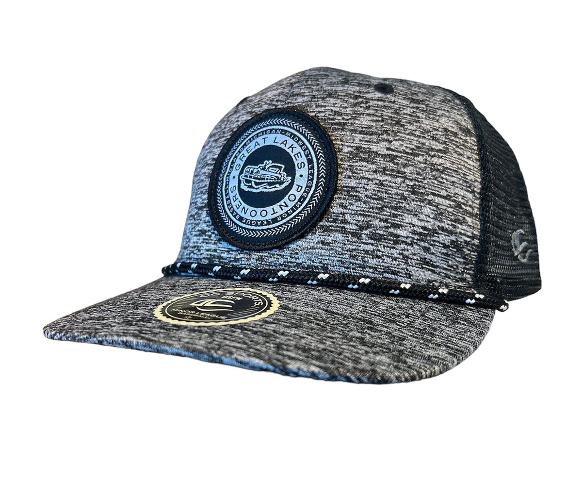 Great Lakes Pontooners OC Sports Heathered Black Rope Adjustable Cap ...