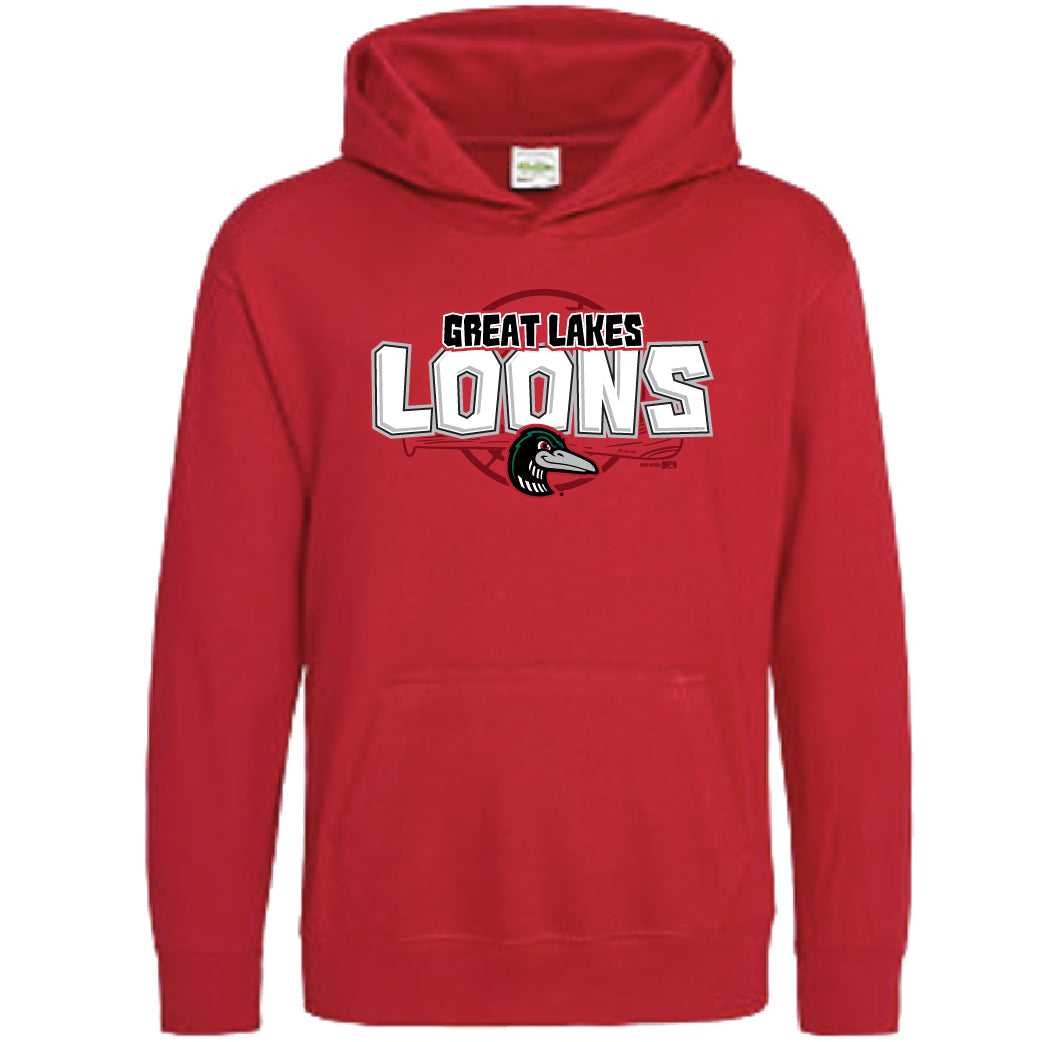 Great Lakes Loons Youth Red Sweatshirt Great Lakes Loons Official Store
