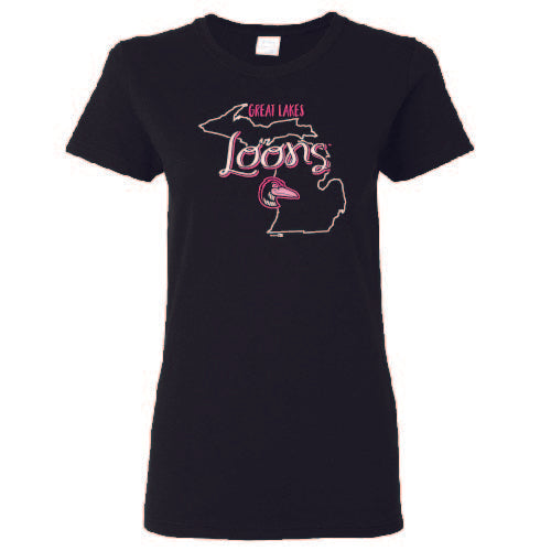 Great Lakes Loons State Short Sleeve Ladies Great Lakes Loons